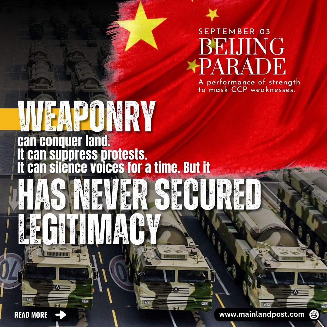 Chinese Communist Party's September 3 Parade: Guns in the Square, Fear ...