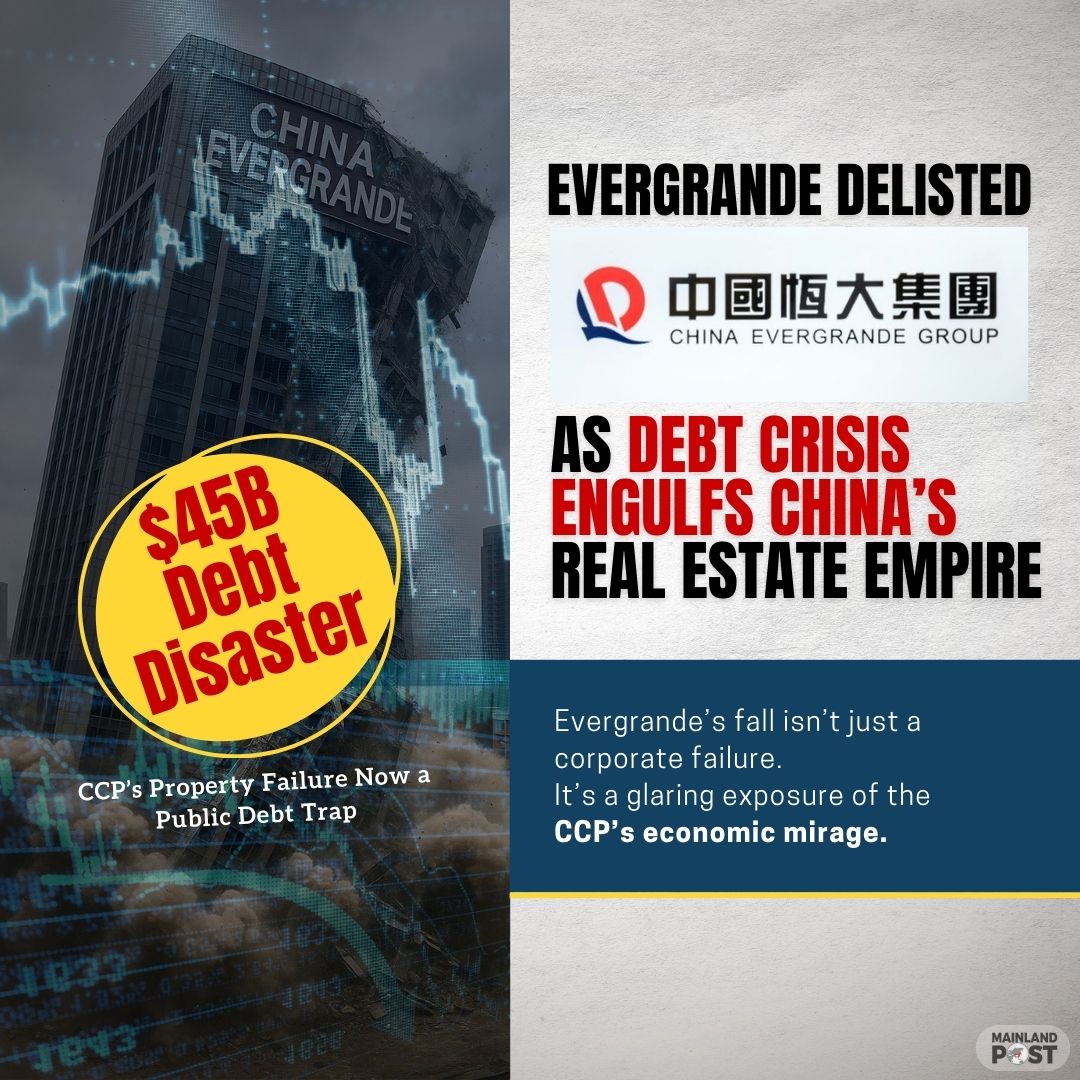 Evergrande Delisting Marks New Low in China’s Spiraling Property ...